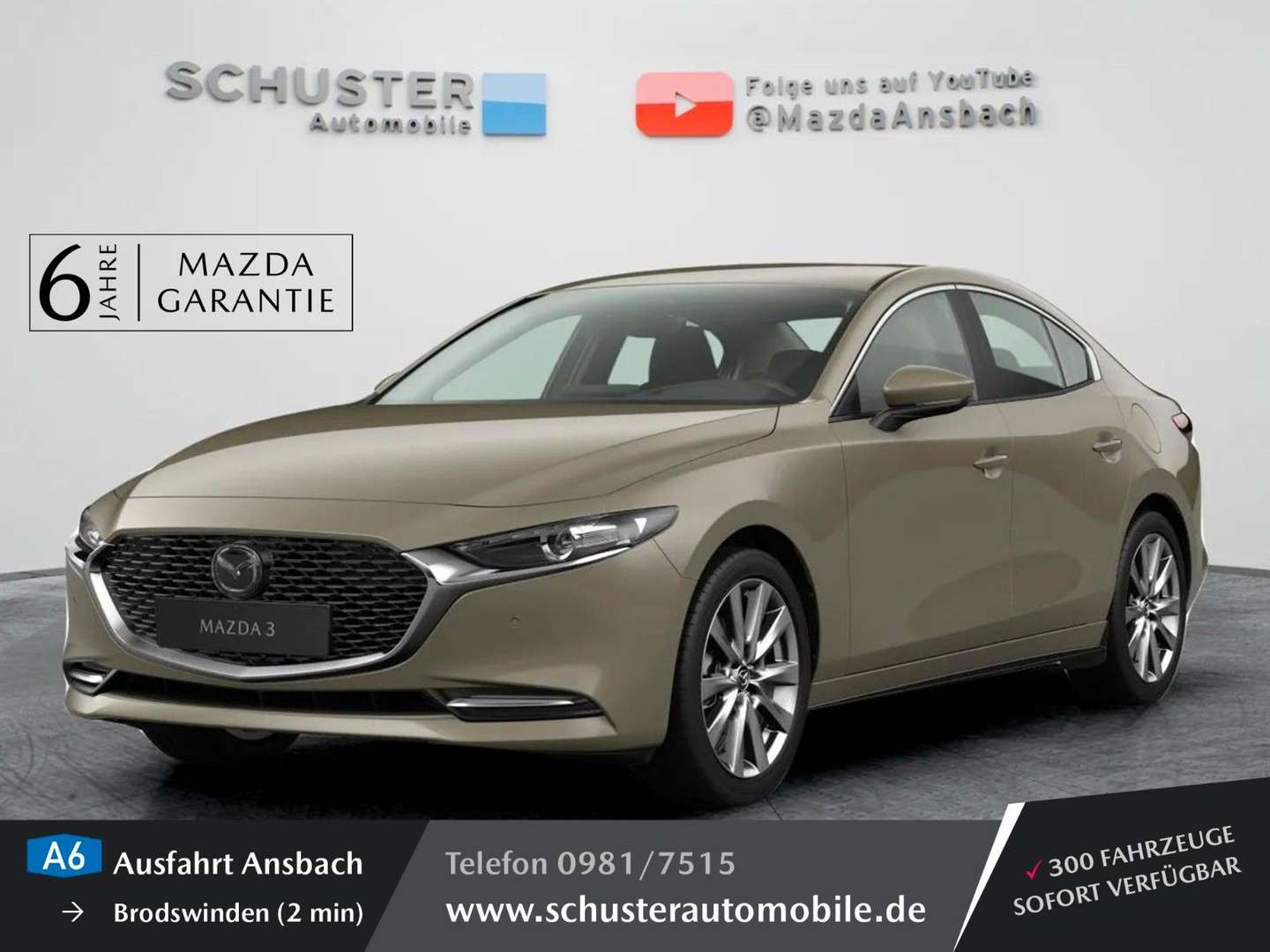 Mazda 3 Limousine in Beige neu in Ansbach für € 29.780