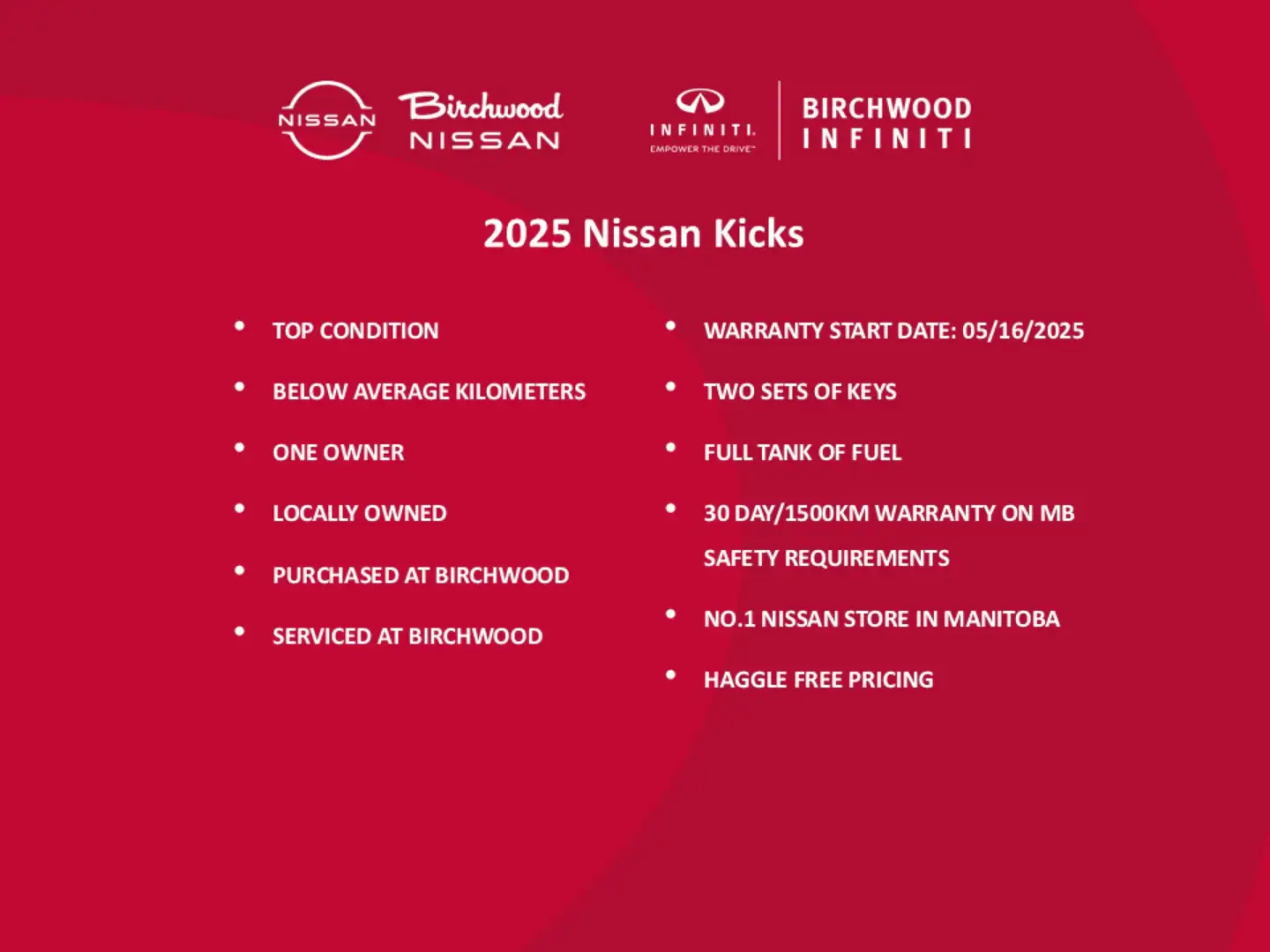 2025 Nissan Kicks | $ 32,491 | 14,697 km | Gasoline SUV for sale by ...