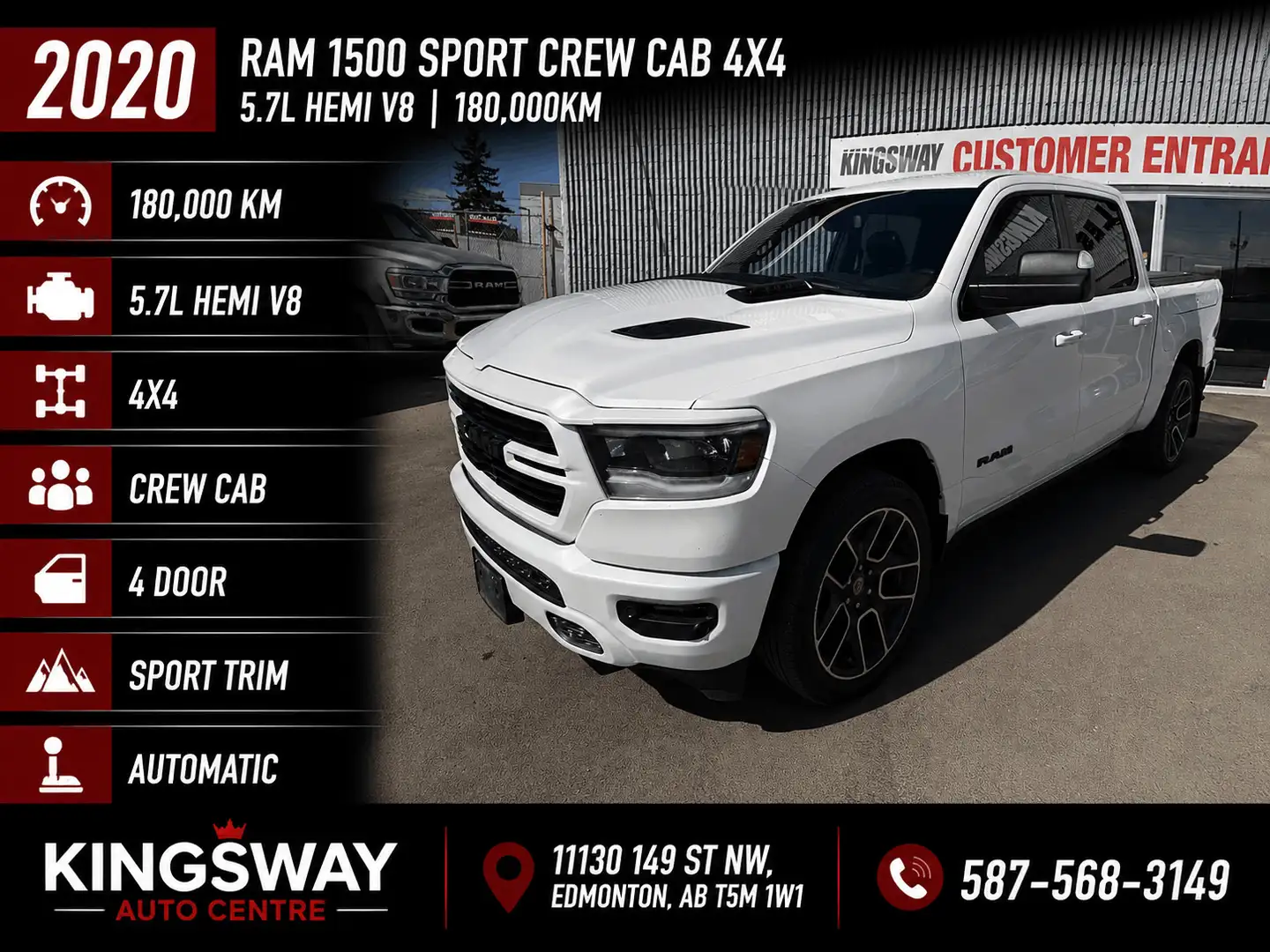 2020 RAM 1500 | $ 31,999 | 180,654 km | Gasoline Pick-up Truck for sale ...